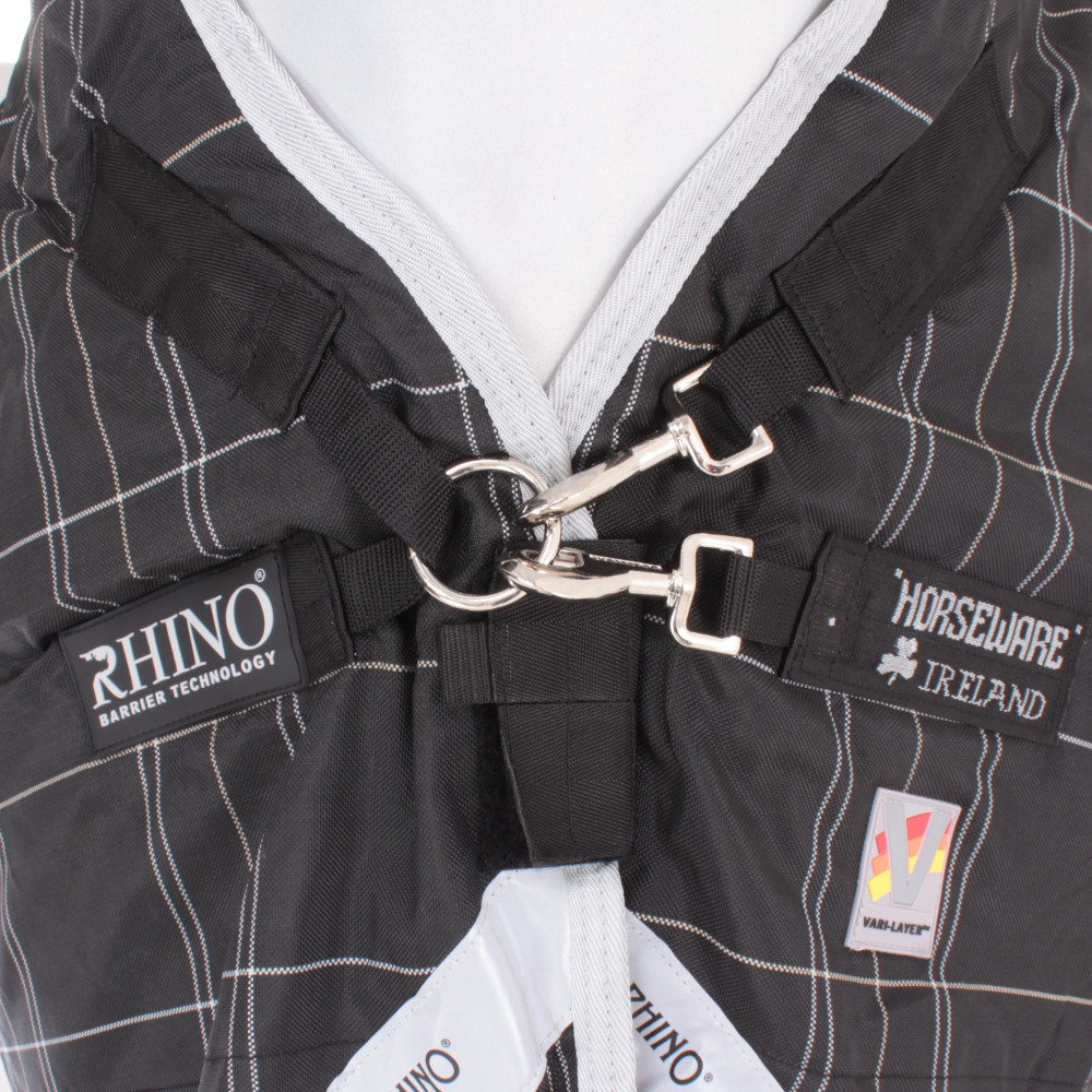 Horseware Rhino Wug Turnout 250g Medium Vari Layer - Black/Grey/White ...