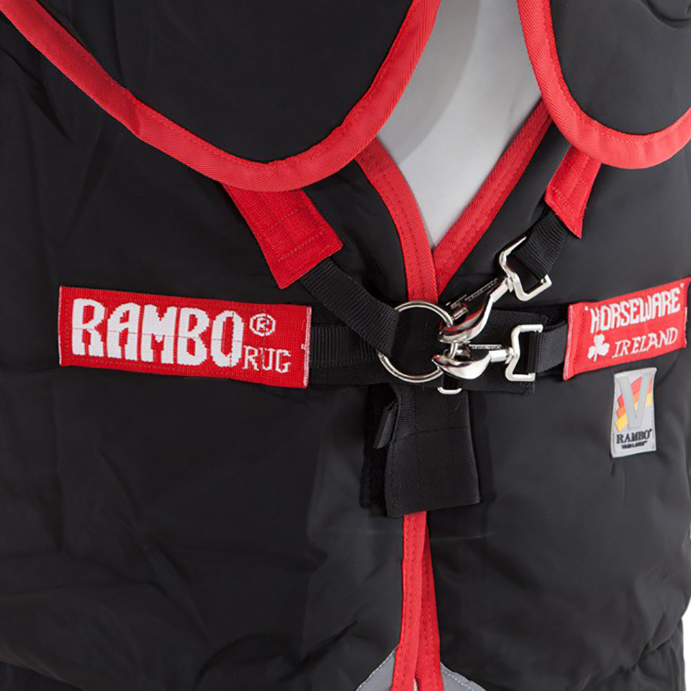 Horseware Rambo Supreme Turnout Heavy Vari Layer 450g - Black/Red ...