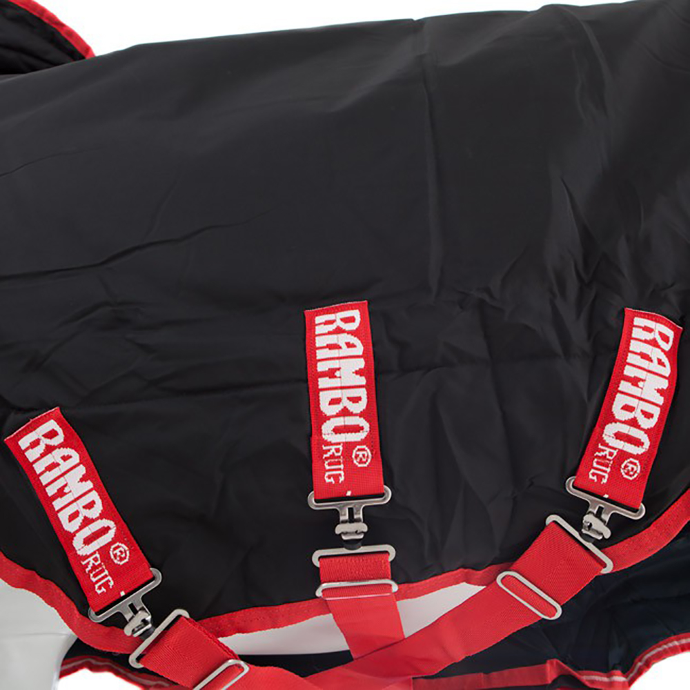 Horseware Rambo Supreme Turnout Heavy Vari Layer 450g - Black/Red ...