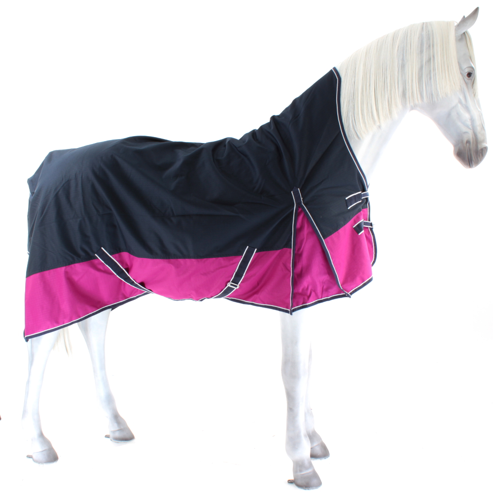 Brenton 1200D Half Neck Rug 50g - Navy/Raspberry | HorSeven